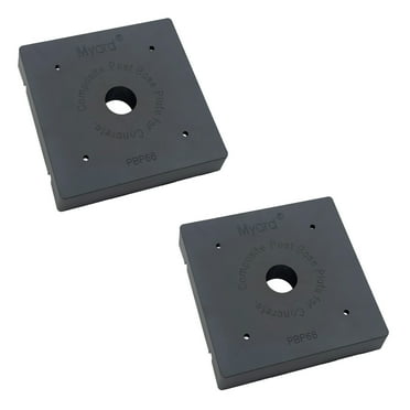 Myard PBP66 Post Base Plate for 6X6 Inches Wood Post, Provides Code ...