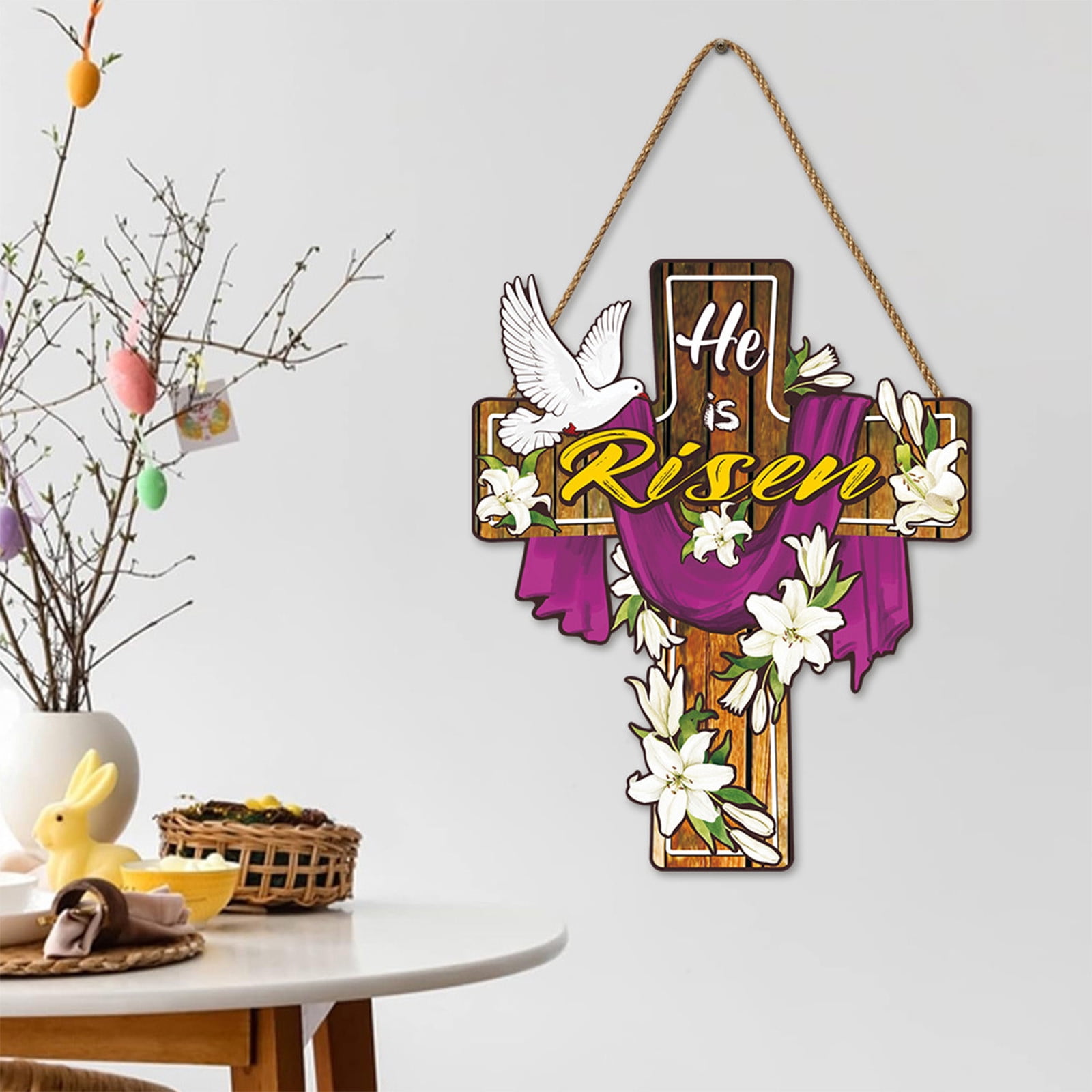 Click here for Aqestyerly Easter Welcome Sign porch Hanging Woode... prices