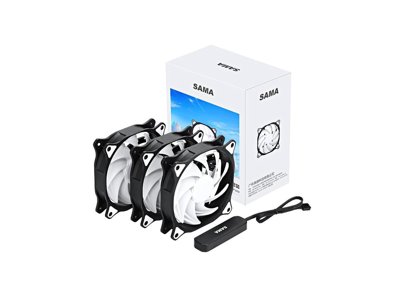 SAMA Computer Cooling SF200 Black 120mm Case Fans High-Performance 4PIN ...