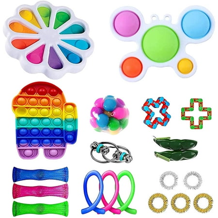 Fidget Toy Set, Fidget Pack Sensory Relieves Stress Anxiety for Kids Adults, Fidget Pack with ...