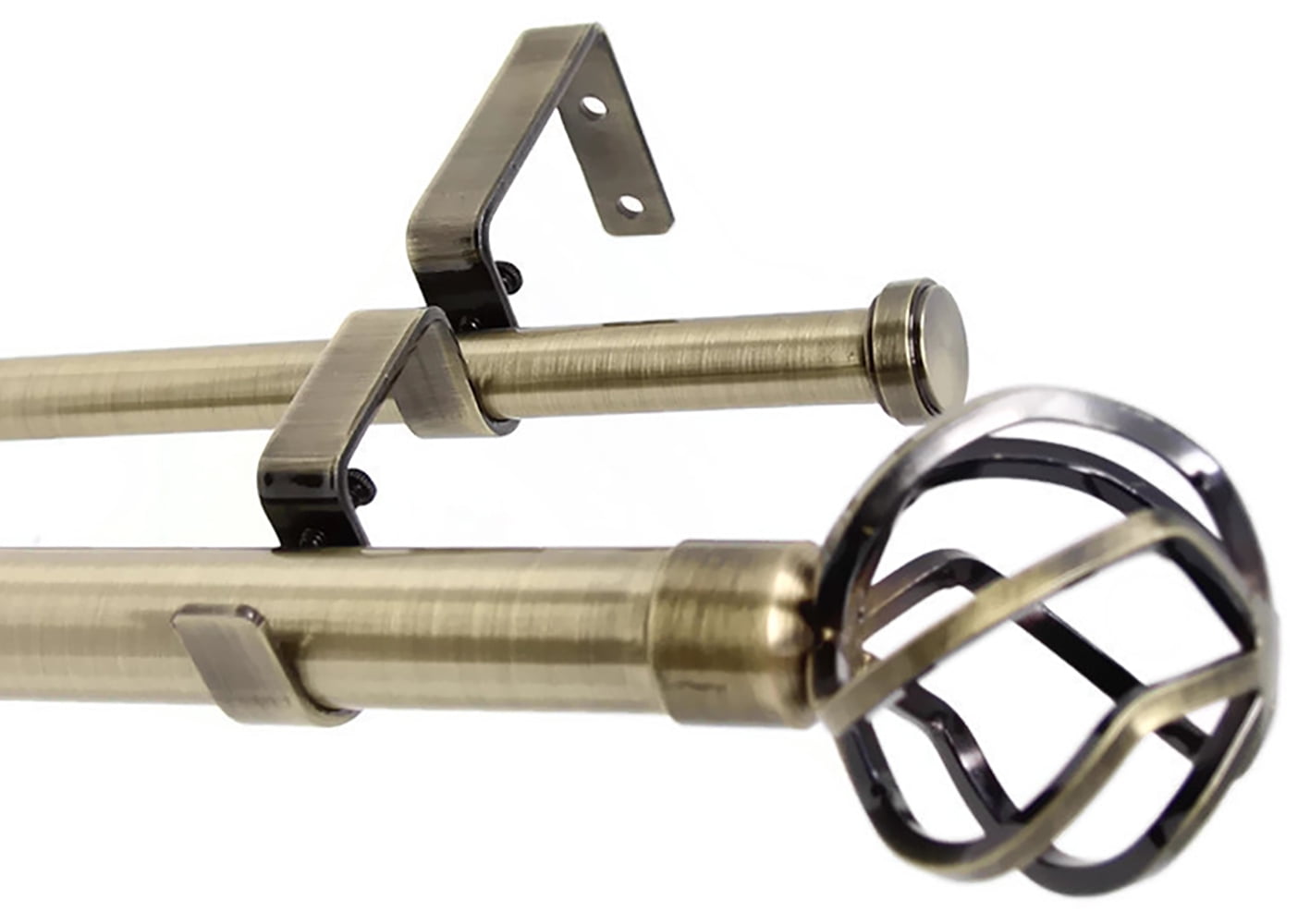 Urbanest Zeffoli Manhattan 1" 5/8" Double Drapery Curtain Window Rod ...