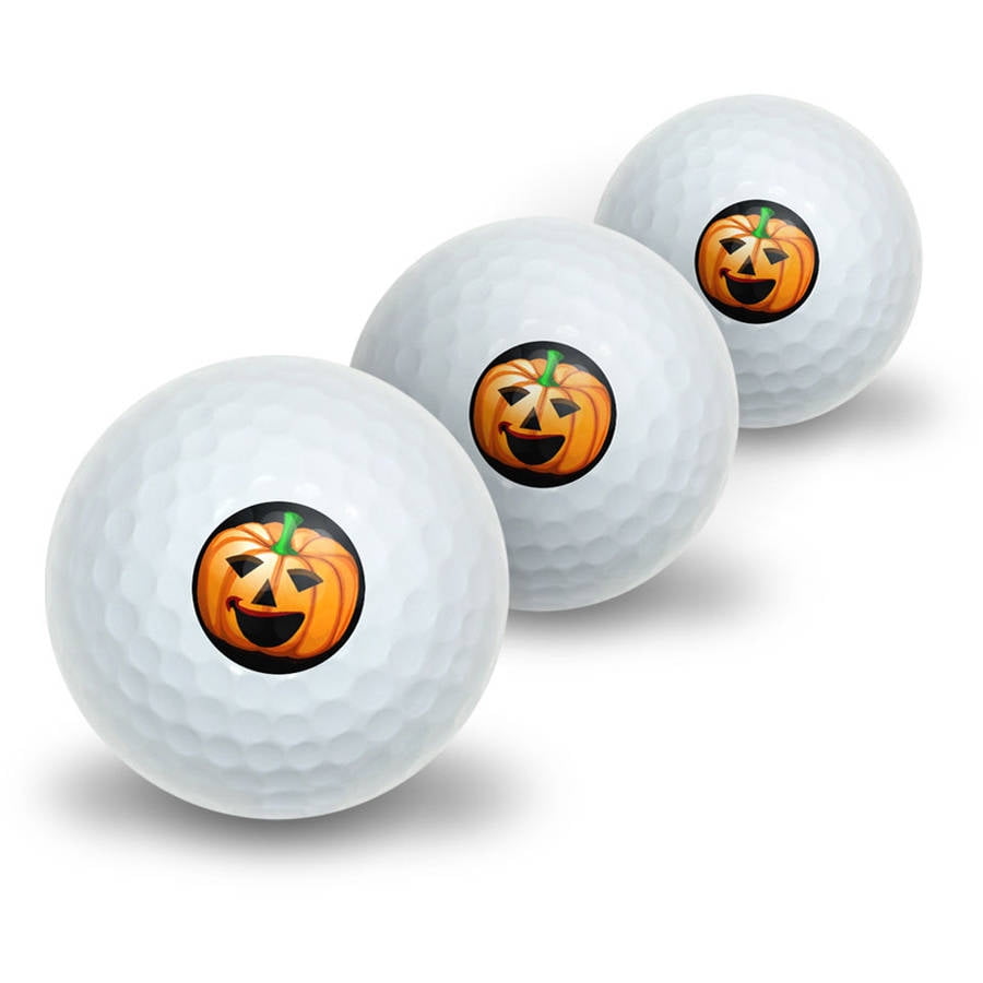 Jack-o-Lantern Pumpkin Halloween Novelty Golf Balls, 3pk - Walmart.com