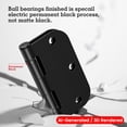 6 Pack Matte Black Ball Bearing Door Hinges, 3.5 Inch, 5/8" Radius ...