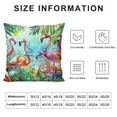 Nawypu Pink Flamingo Throw Pillow Covers 18x18 in,Tropical Palm Leaf ...