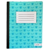 Yoobi Composition Book, College Ruled - Aqua Eyes Closed - Walmart.com