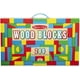 Melissa & Doug Wooden Building Block Set - 200 Blocks in 4 Colors and 9 ...