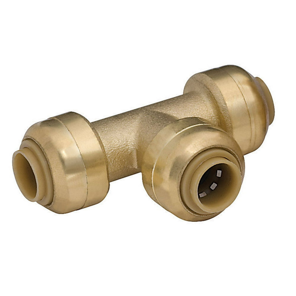 SharkBite 1/4 in. Push x 1/4 in. Dia. Push Brass Tee - Walmart.com ...