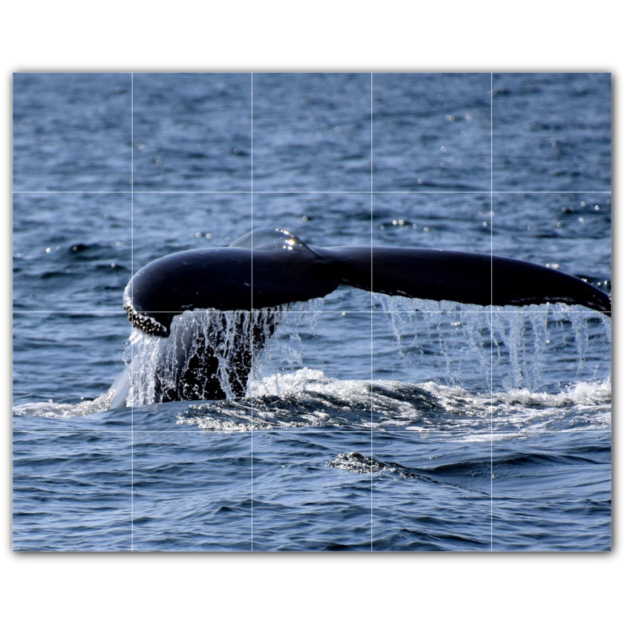 Picture-Tiles.com: Whale Ceramic Tile Wall Mural WAL501195-54XL. 60"W x ...