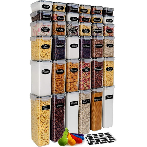 EDHITNR Airtight Food Storage Containers, Kitchen Pantry Organization ...