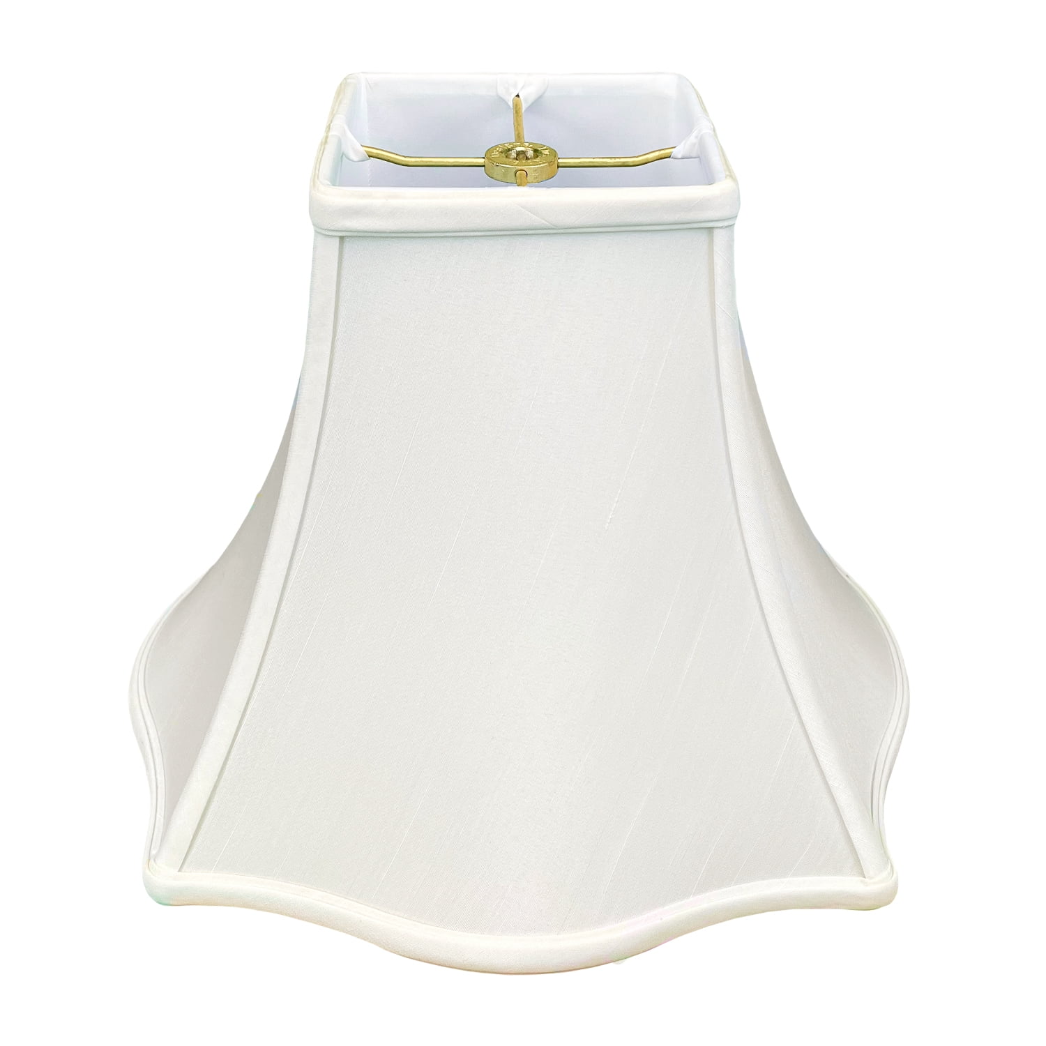 Royal Designs Fancy Square Bell Lamp Shade - White - 6 x 14 x 11.5 ...