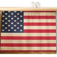 American Flag Cabinet Curtain, Farmhouse Blue Star Red Striped Sink ...
