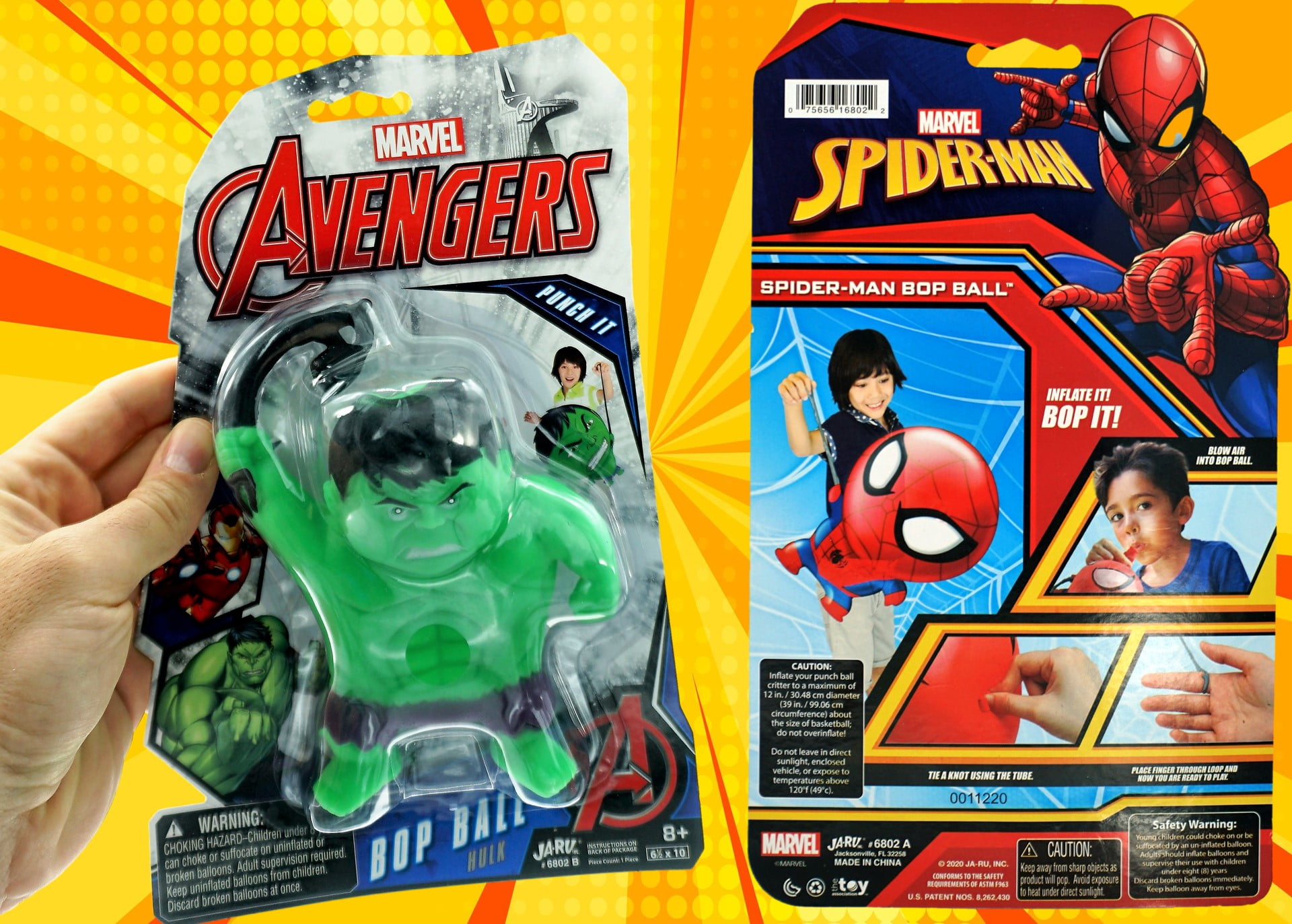 Buy Marvel Avengers Giant Punch Ball Bop Ball (3 Packs Assorted) Hulk ...