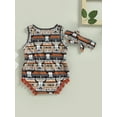 Taoocy Baby Girl Western Clothes Cow Print Romper Tassel Bodysuit Jumpsuit Sleeveless with ...