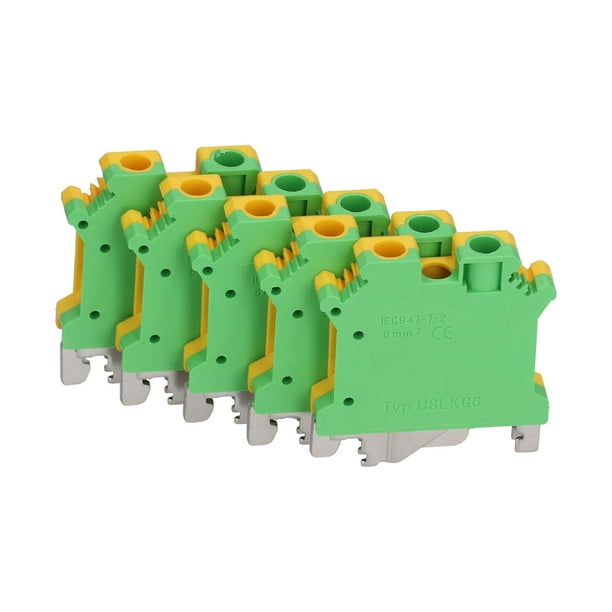DIN Rail Mount Terminal,50Pcs DIN Rail Mount Pure Copper Terminal Block ...
