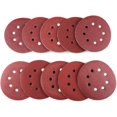 Sanding Discs, 8-Holes Hook and Loop Sandpaper 125MM Sanding Pad ...