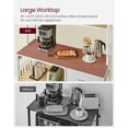 Bakers Rack with Charging Station, Coffee Bar Stand with Adjustable ...