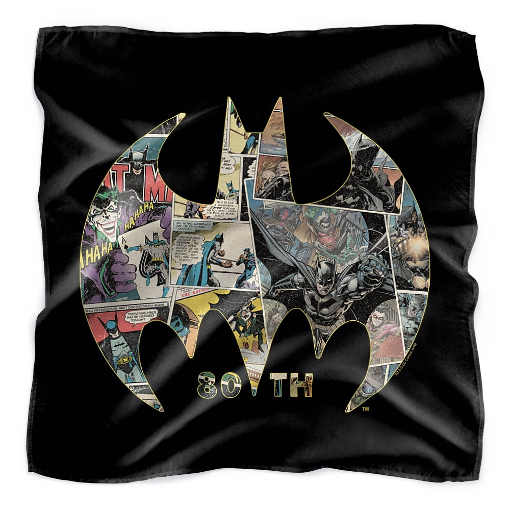 Batman 80th Anniversary Shield Logo Bandana (21 in x 21 in) - Walmart.com