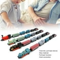 4 Sets Mini Trains Toy Pull Back Steam Trains Model Set Assorted Styles ...