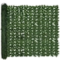 Artificial Ivy Privacy Fence Screen, UV Resistant Faux Hedge Leaf Wall ...