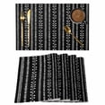Black Art Placemats Set of 8 Rustic Vertical Dashed Lines Shabby Chic ...