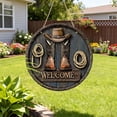 AOOOWER Front Door Wooden Sign Farmhouse Welcome Plaque For Home Garden ...