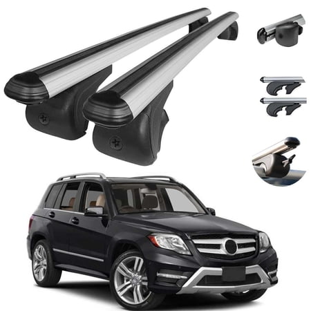 Roof Rack Cross Bars Luggage Carrier Silver for Mercedes GLK X204 2010 ...