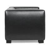 Noble House Denison Faux Leather Club Chair, Midnight Black and Dark ...