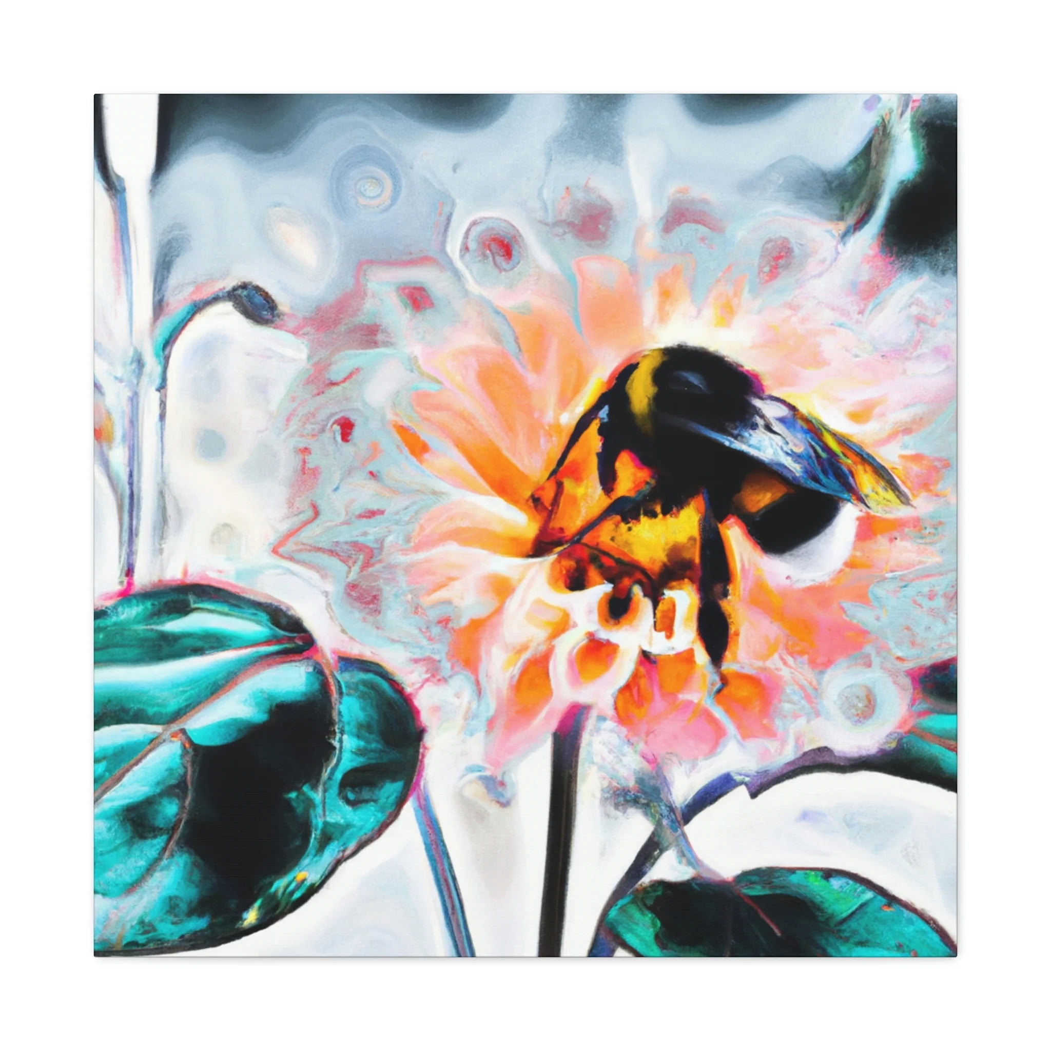 Bumblebee In Neon Pop - Canvas - Walmart.com