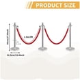 EastVita 4 Pcs Stainless Steel Stanchion Posts with Red Velvet Rope 4 ...