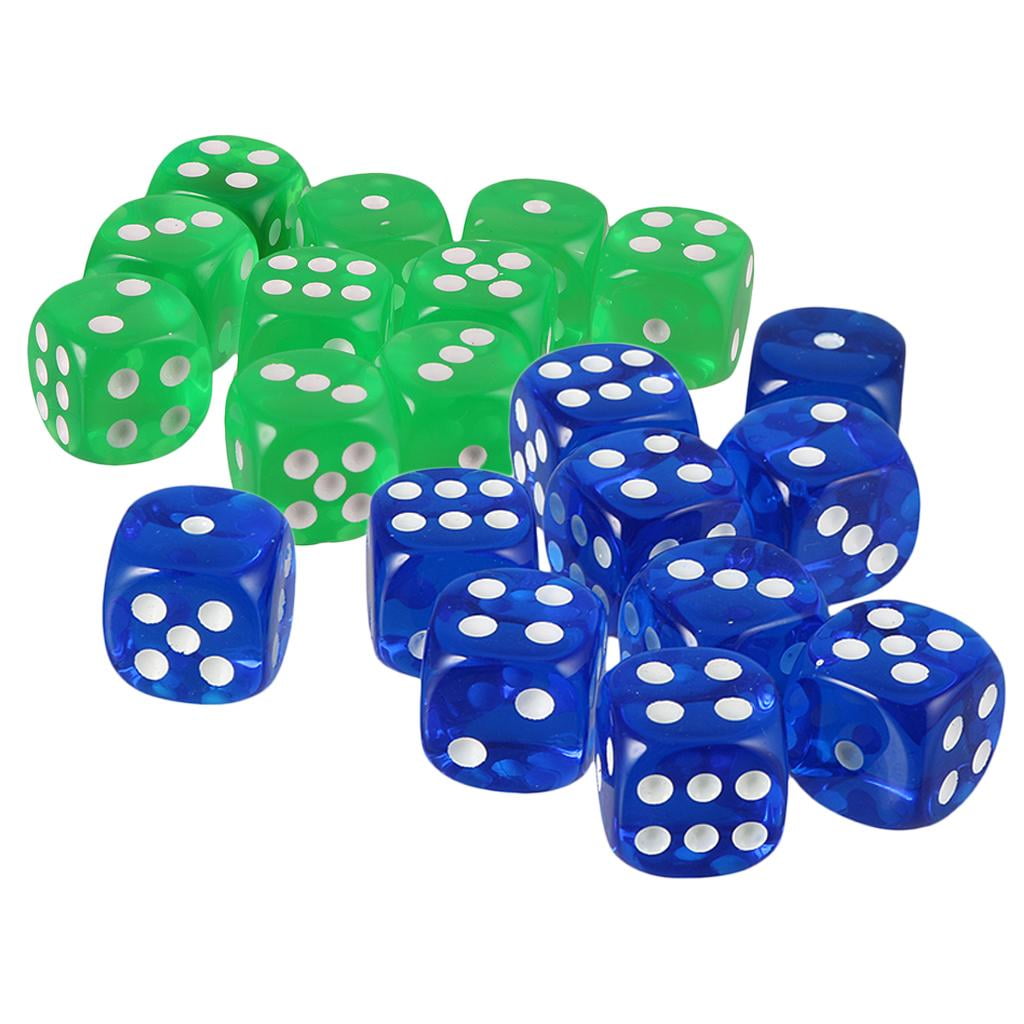 20 piezas acrílico seis caras D6 dados RPG Party Board Game Accs perfke ...