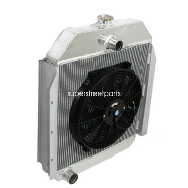 Small Universal Short Vertical Aluminum Radiator, LH w/E-Fan - Walmart.com