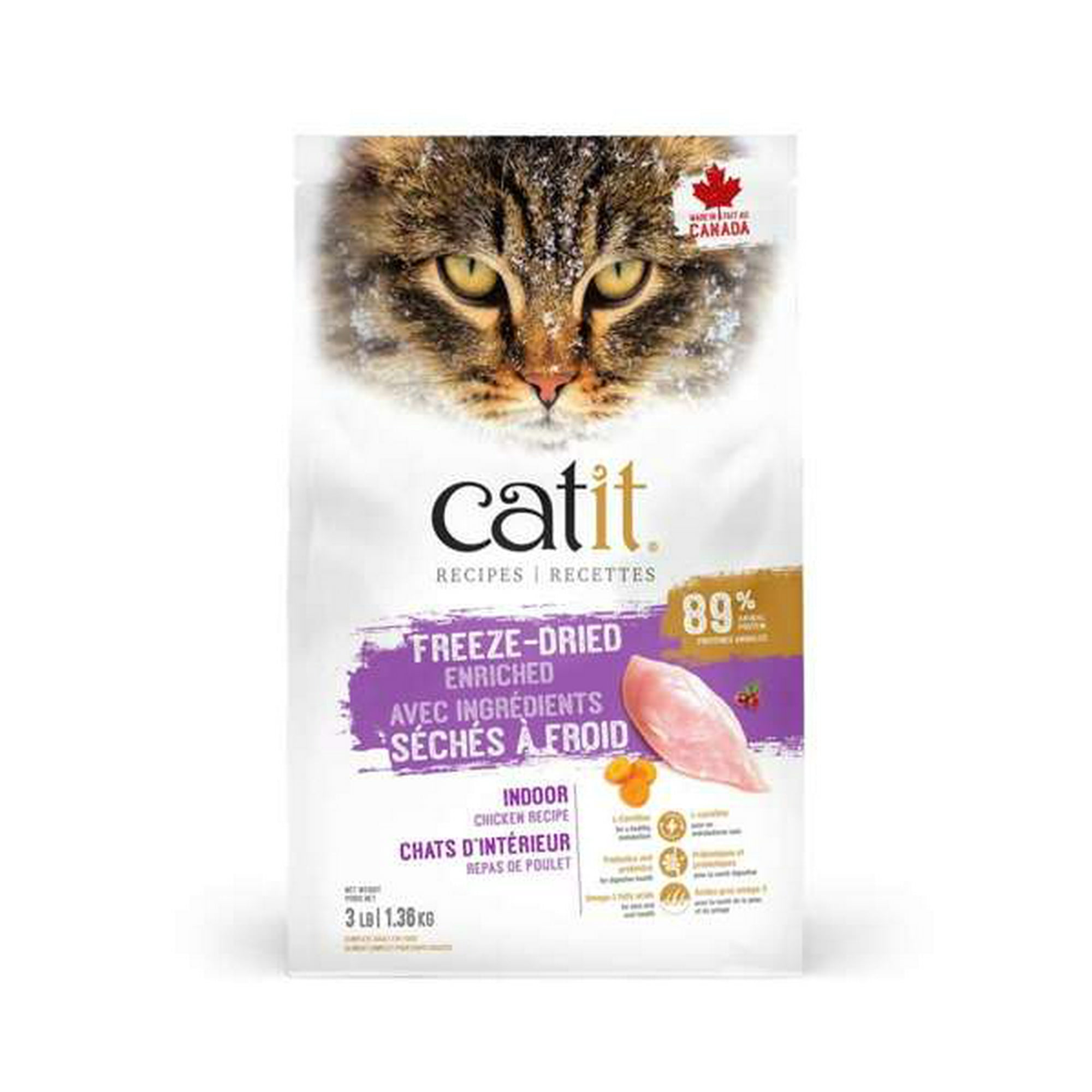 Catit Recipes Freeze-Dried Enriched Food For Indoor Cats 1.36 Kg 1.36kg