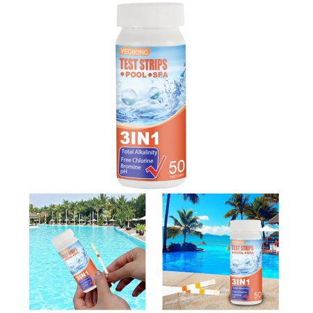 3 in 1 Water Test Strip Kit 50pcs Pool Water Test Multifunctional ...
