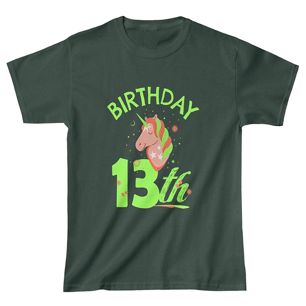 13th Birthday Girl 13 Year Old Girl 13th Birthday Unicorn Shirts for ...