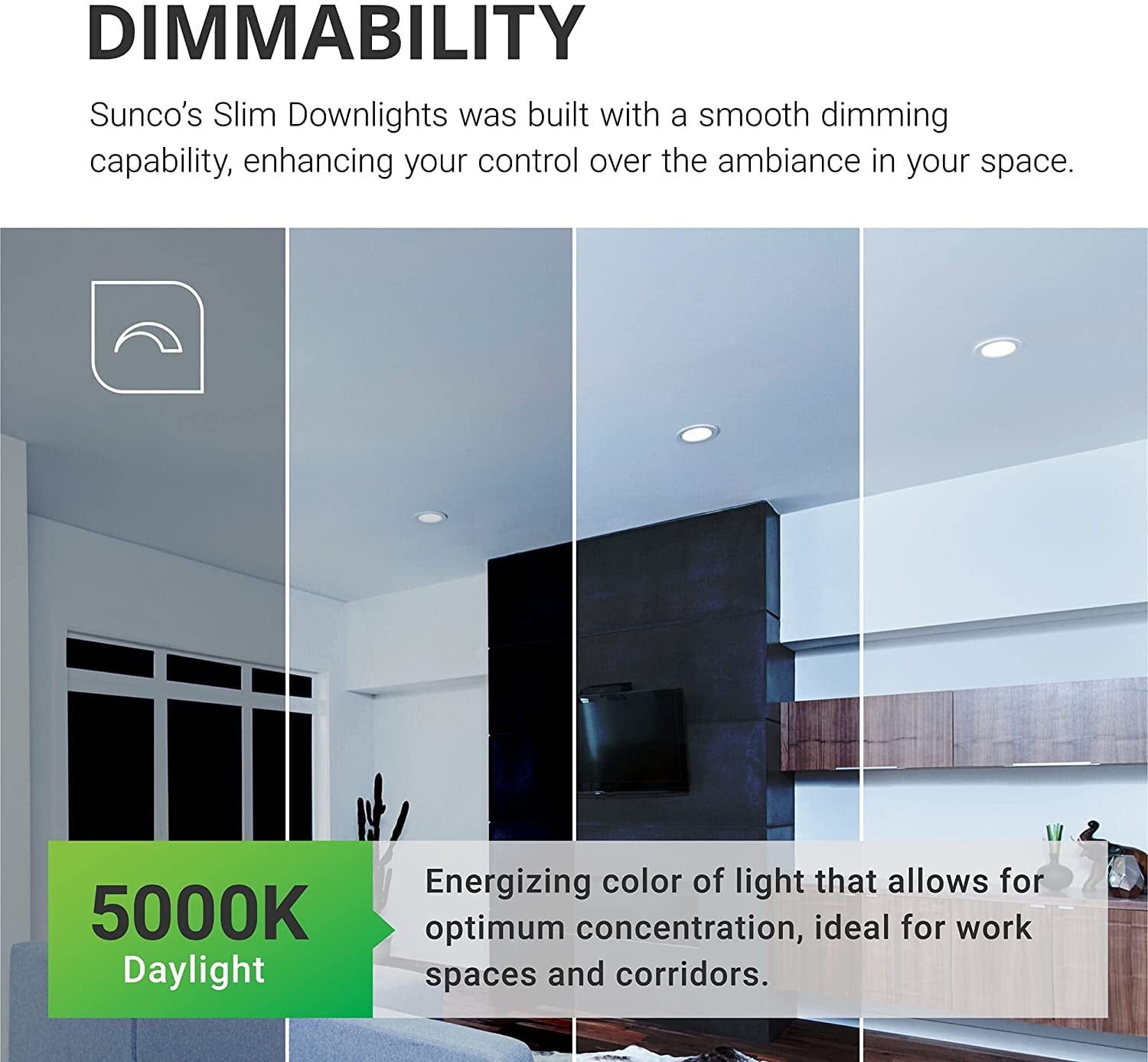 Sunco Lighting 4 Inch Ultra Thin LED Recessed Ceiling Lights Slim ...