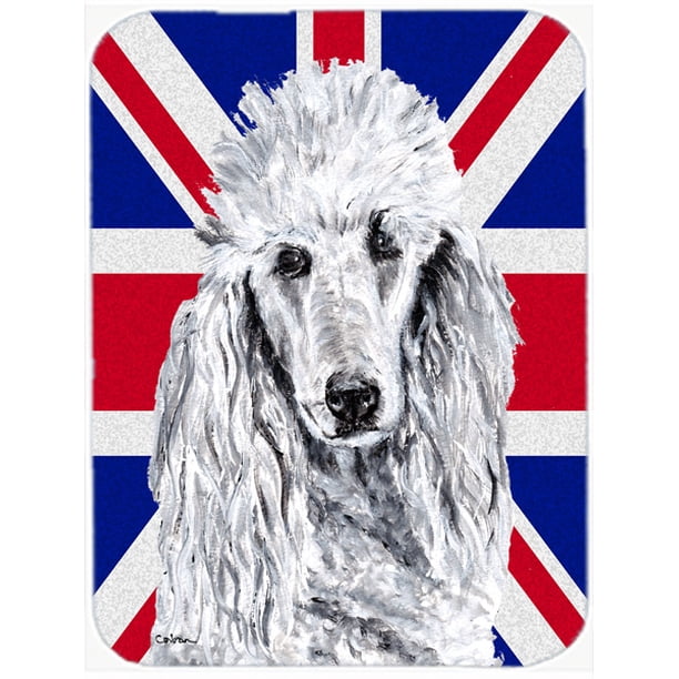 Caroline's Treasures White Standard Poodle with English Union Jack ...