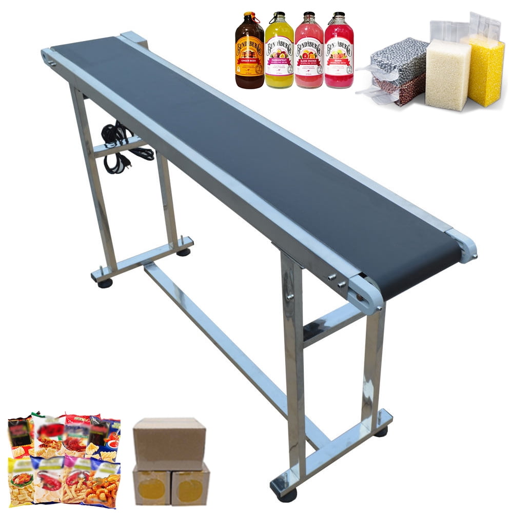 TECHTONGDA Belt Conveyor 59"*7.8" Stainless Steel PVC Belt Conveyor ...