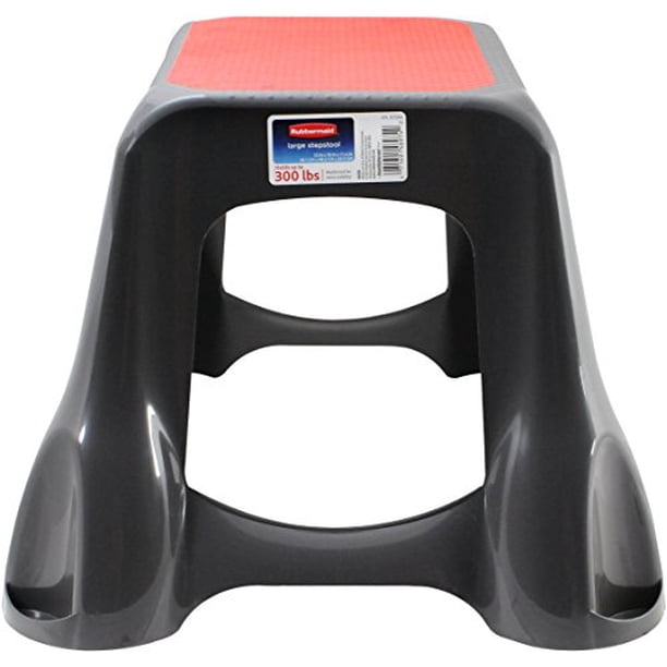 Rubbermaid 1859074 Step Stool, Large, Gray and Red - Walmart.com