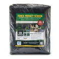 130 Series - Temporary Fence Screen - Black - 6' Tall (5'-8") - 85% ...