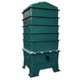 VermiHut 5-Tray Worm Compost Bin - Dark Green for Garden, Stackable, Odorless, Indoor Use ...