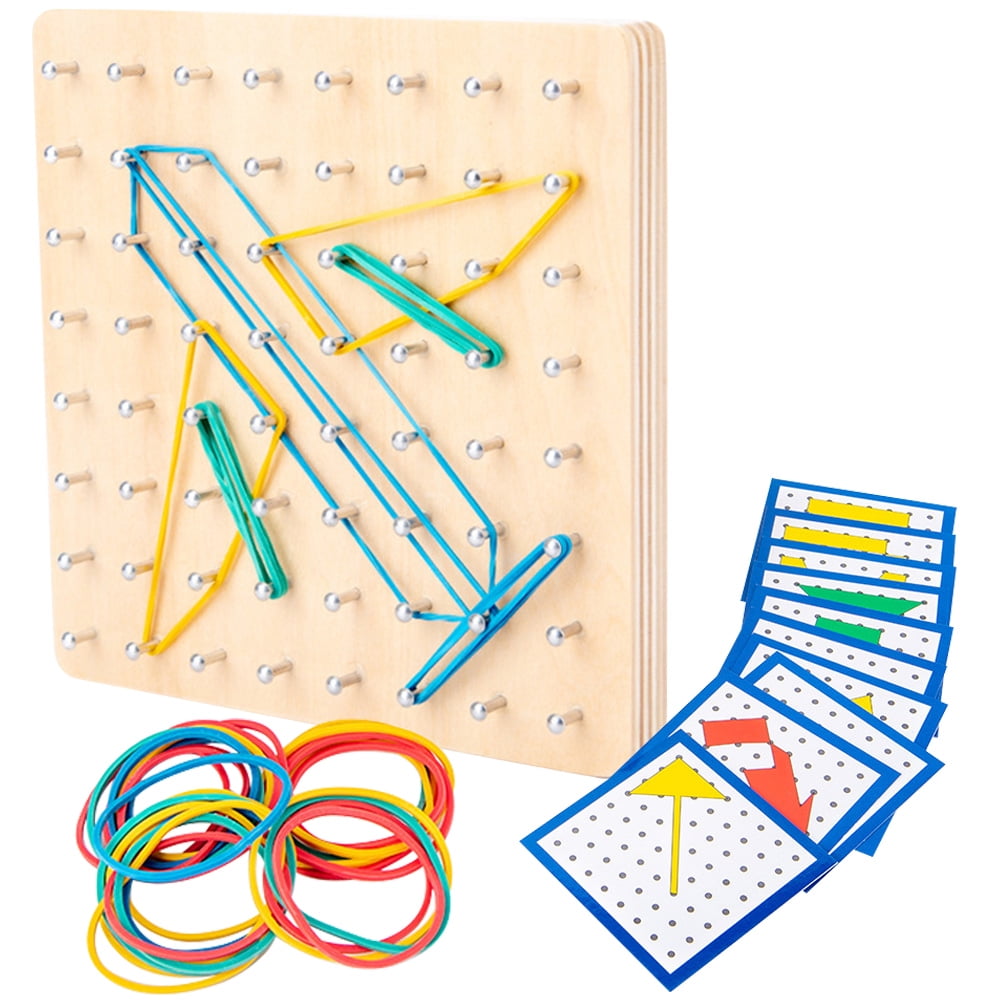 Click here for Cosmobetty 1 Set Wooden Geoboard Toy Kids Imaginat... prices