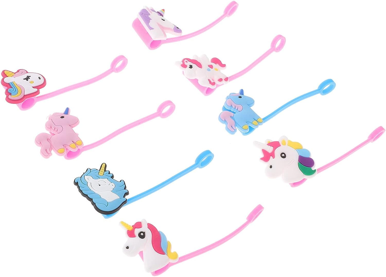 Straw Covers Cap, 8Pcs Reusable Drinking Straw Covers for 6-8 mm Straws ...