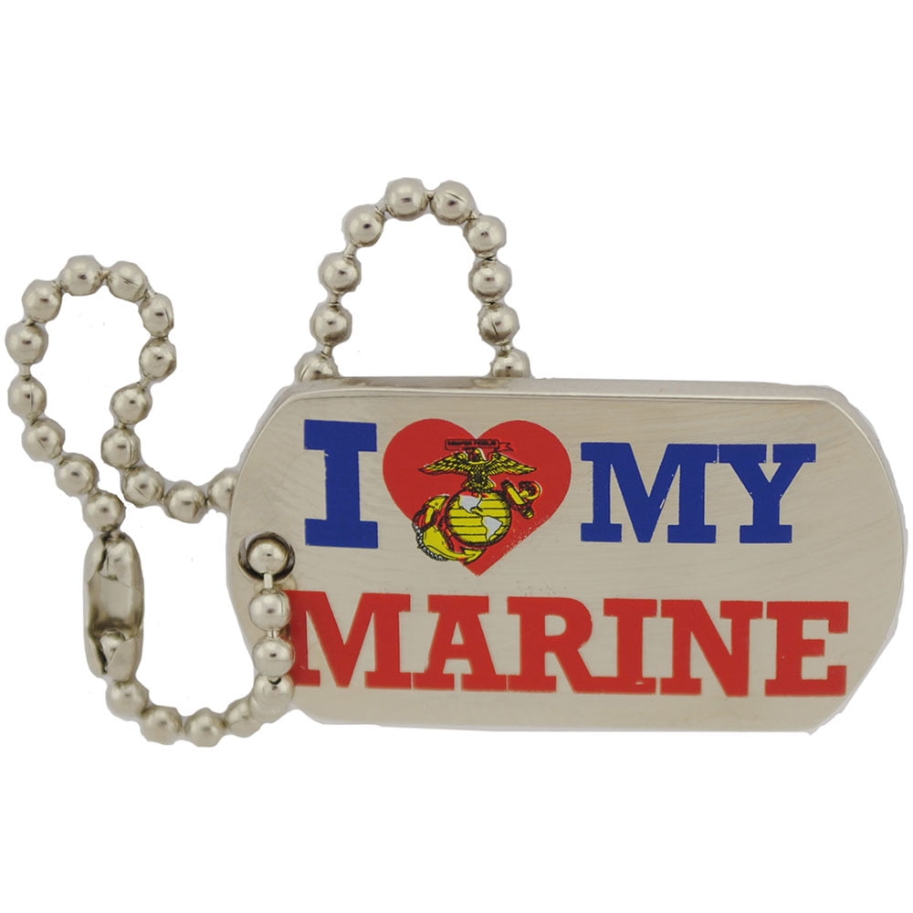 U.S. MARINES, USMC I LOVE MY MARINE Dog Tag - Original Artwork ...