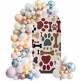 6FT Arch Backdrop Covers, Dog Paw Print Wedding Arch Cover Stretchy ...
