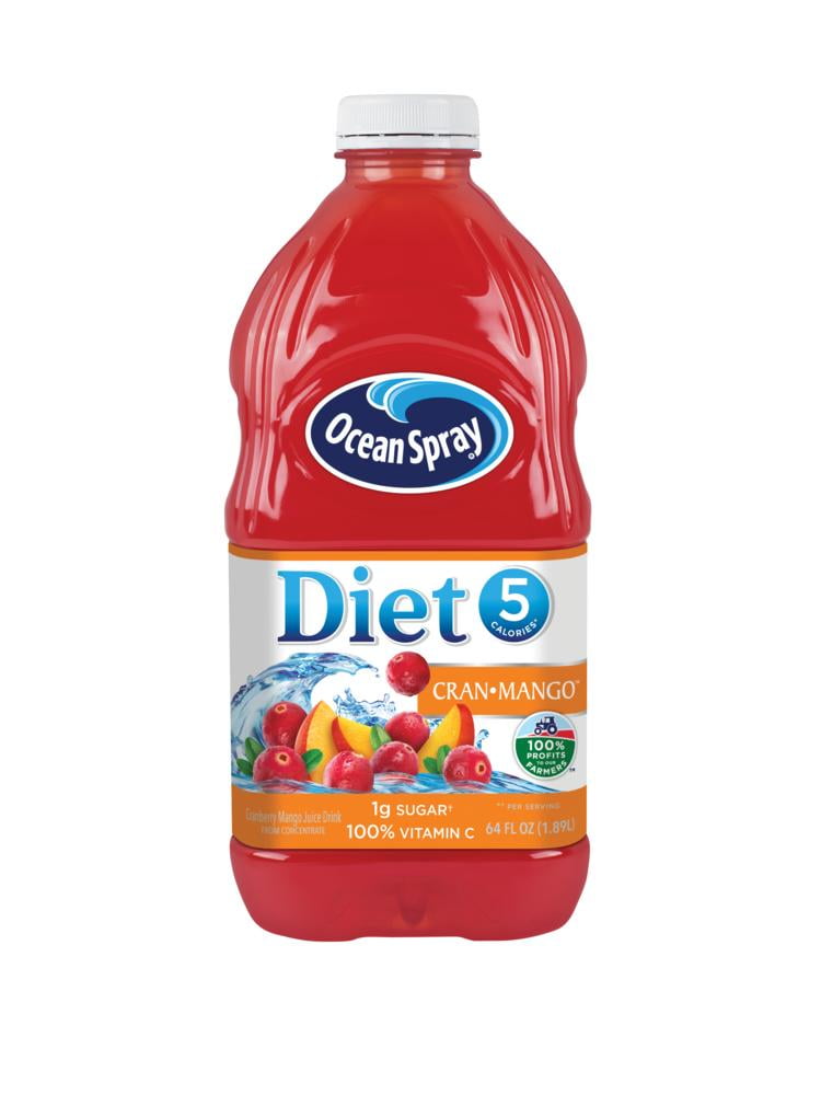 (2 pack) Ocean Spray Diet Juice, Cran-Mango, 64 Fl Oz, 1 Count ...