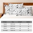 Black White Cartoon Space Lumbar Pillow Covers 12 x 20 Inch Pillow ...
