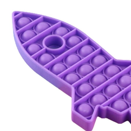 Silicone Rocket Push Bubble Sensory Fidget Toys Autism Stress Reliever ...