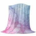 Blue Purple Pink Fleece Throw Blanket Marble Texture Fantasy Gradient ...