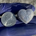 Heart Ring Real Solid 925 Sterling Silver Hip Hop Jewelry Huge Iced ...