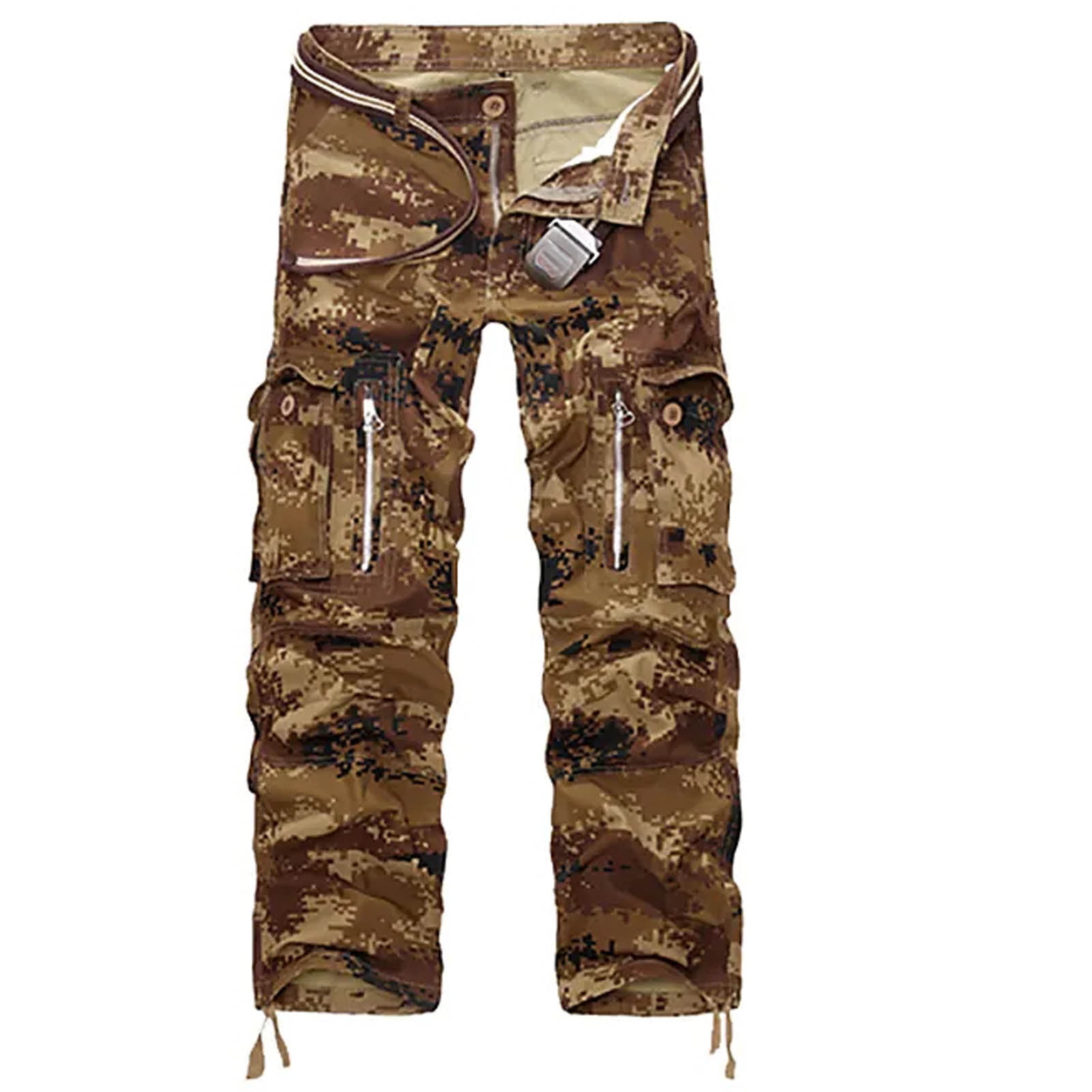 Lilgiuy New Fashion Casual Overalls Camouflage Wash Multi Pocket Pants ...